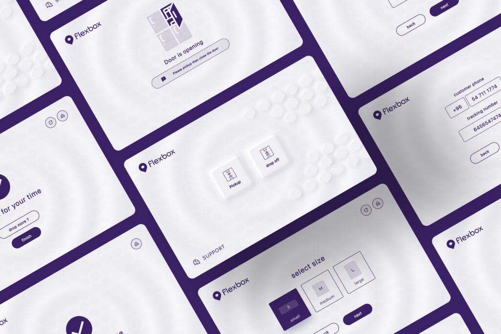 flexbox Parcel Locker Monitor Dashboard - Hendawi's Portfolio